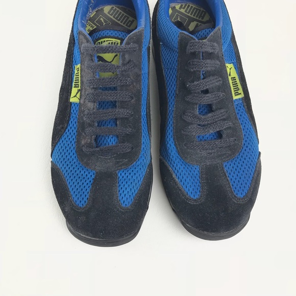 Puma | Shoes | Puma Suede Classic Sneakers Blue Yellow Retro | Poshmark